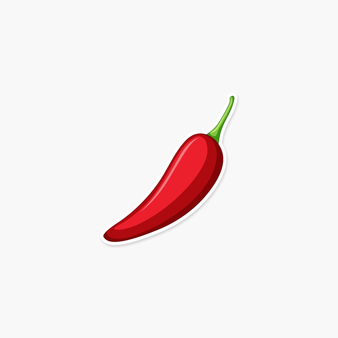 Red Chili Pepper Vinyl Sticker, Spicy Food Laptop Decal - Etsy