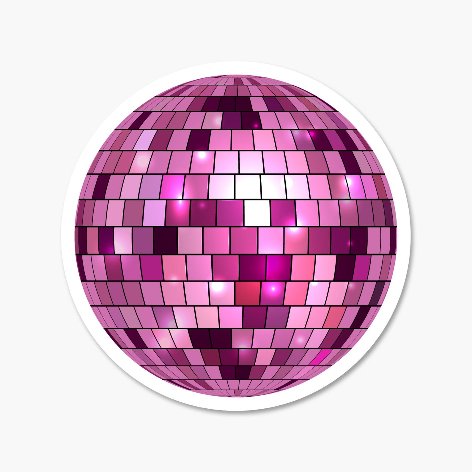 Mirrorball Disco Ball Pink 2.5" - Everyday Sticker - Eras Tour Merch - Etsy
