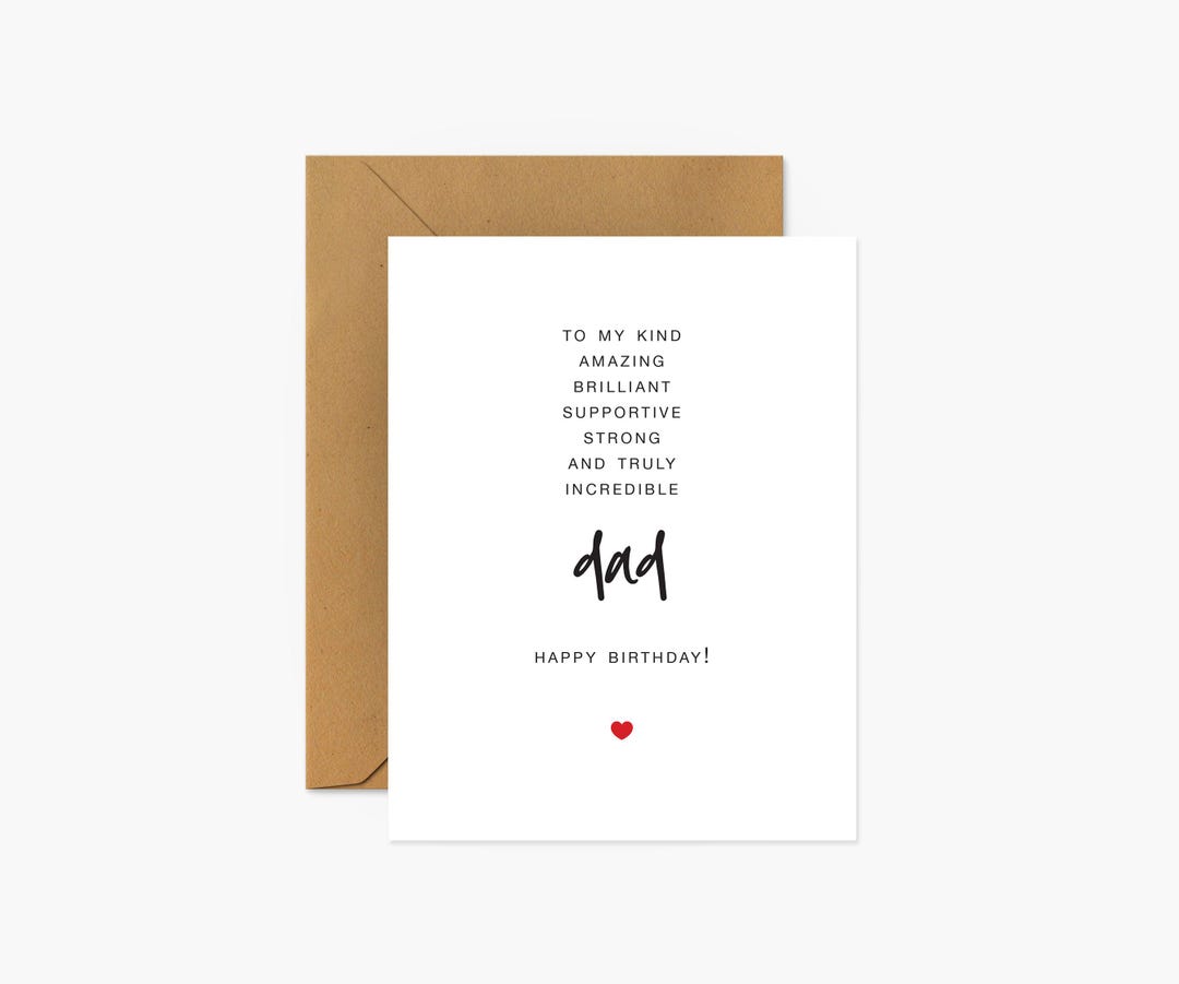 To My Dad - Birthday Greeting Card - Etsy