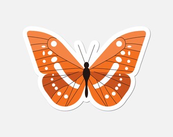 Orange Butterfly Stickers | Individual & Sticker Pack | Vinyl Sticker ...
