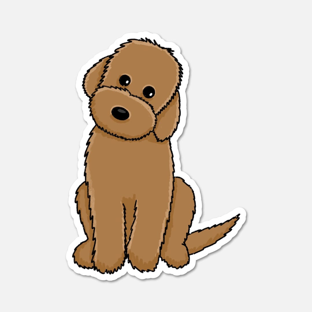 Charlie, the Labradoodle - Dog Sticker - Etsy