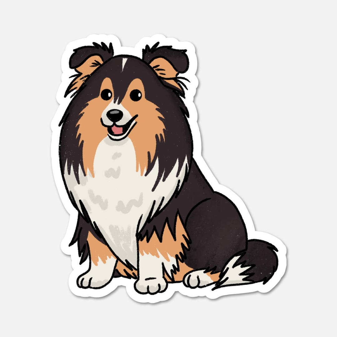 Skye, the Shetland Sheepdog - Dog Sticker - Etsy