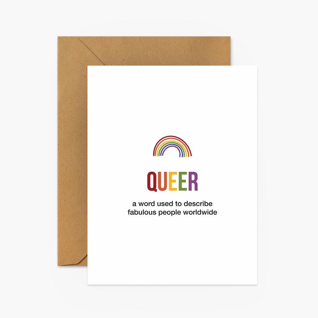 Queer Definition Illustration Pride Greeting Card - Etsy