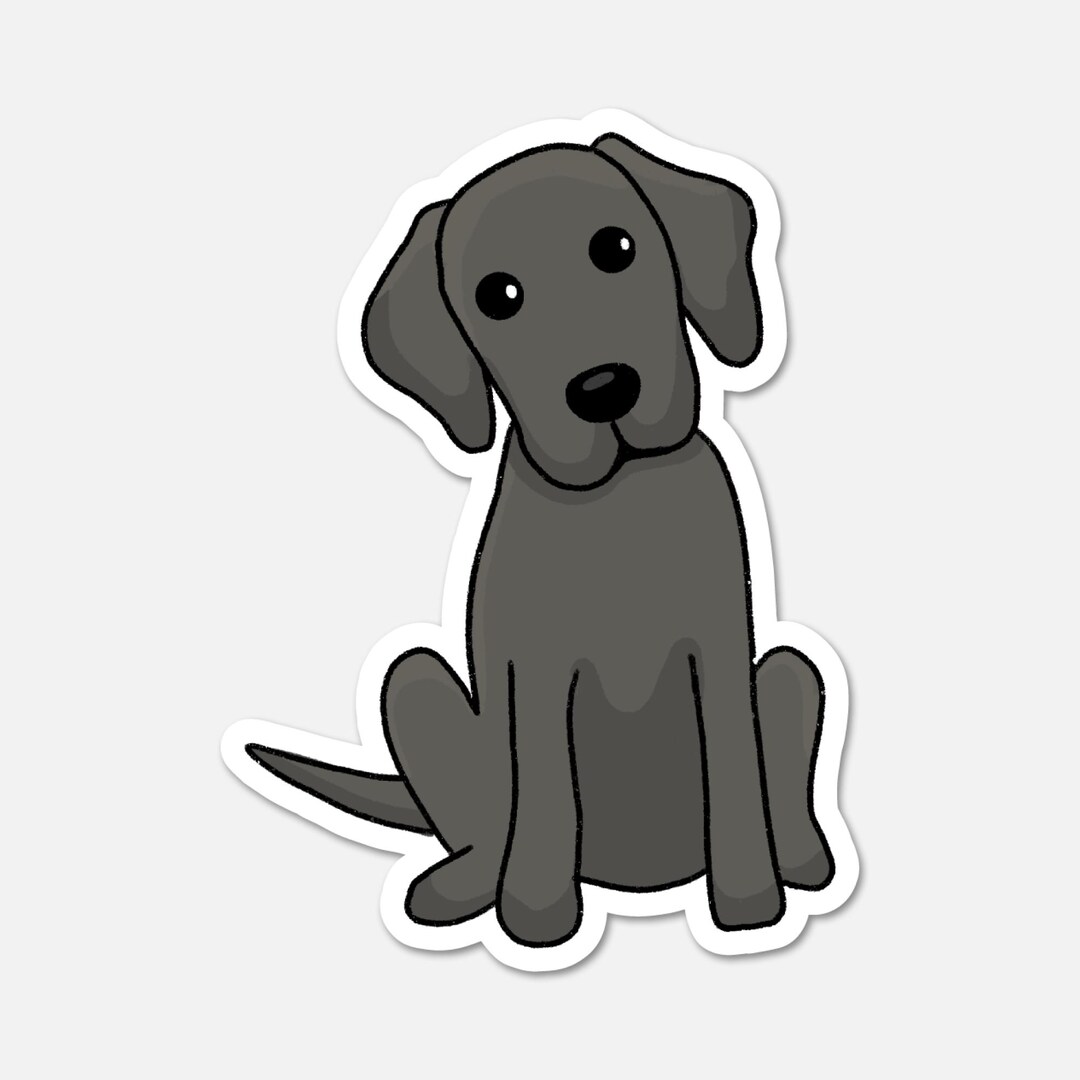 Shadow, the Black Labrador - Dog Sticker - Etsy