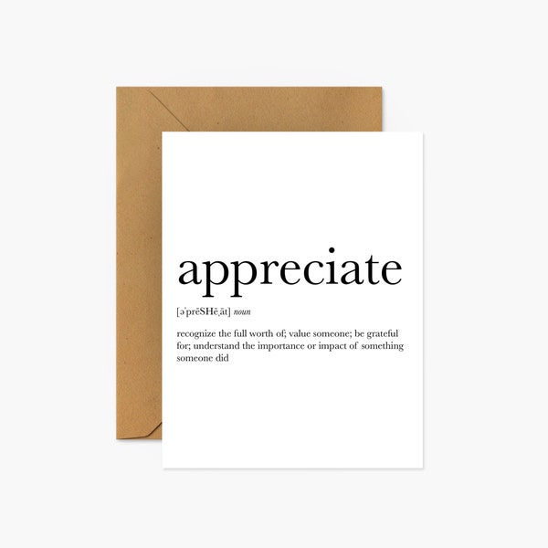 I Appreciate You - Etsy