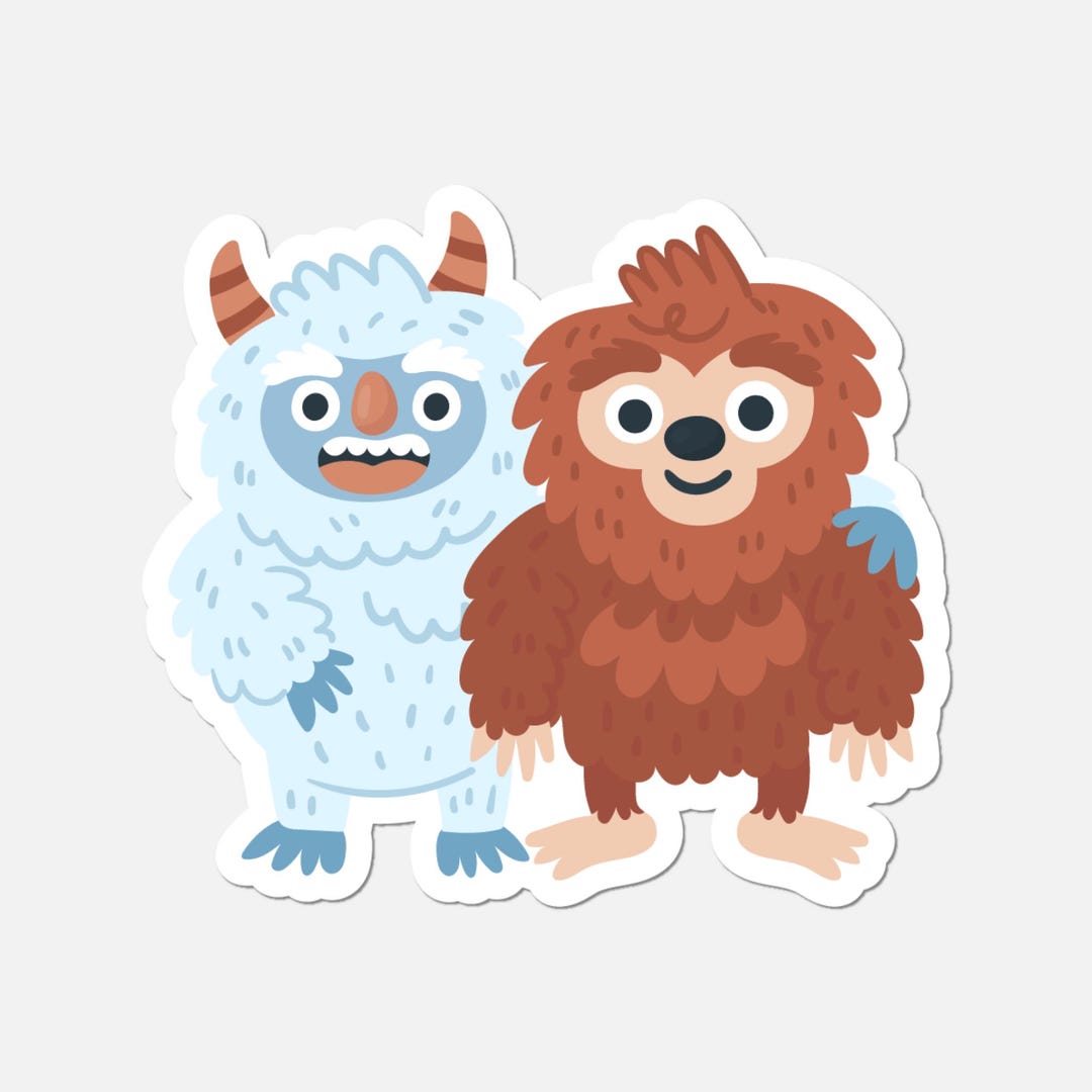 Yeti and Bigfoot Sticker - Etsy