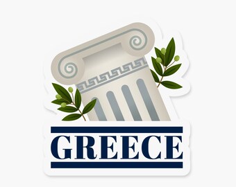 Athens Greece Vinyl Sticker Travel Diary Luggage Decal - Etsy