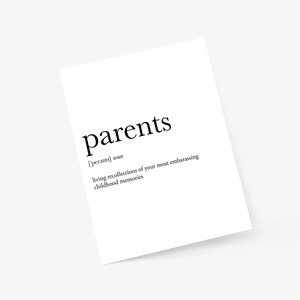 Parents Definition Love & Friendship Greeting Card - Etsy