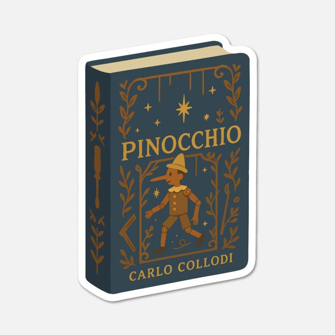 Pinocchio by Carlo Collodi - Book Sticker - Etsy