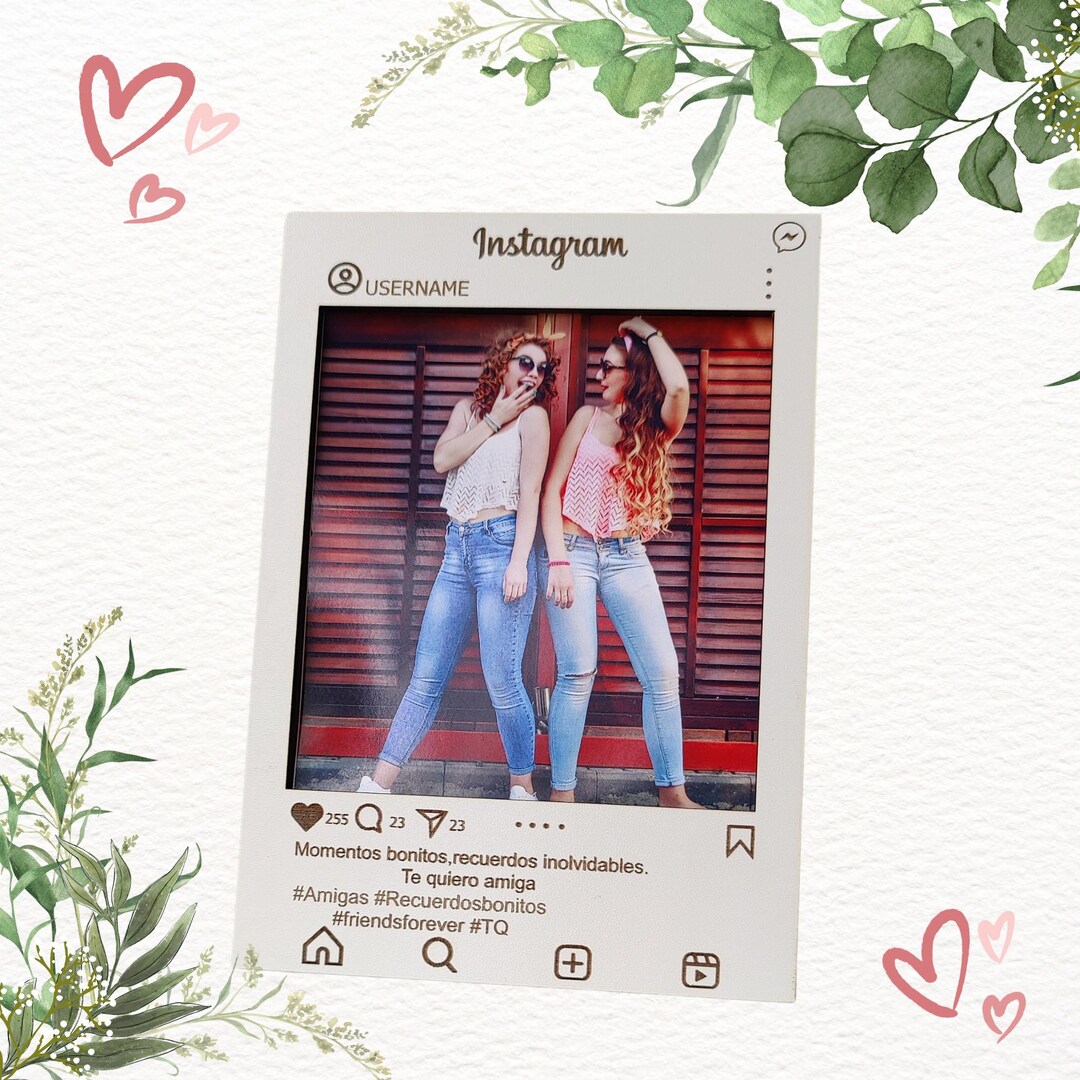 Personalized Instagram Style Photo Frame. Picture Frame With Name ...