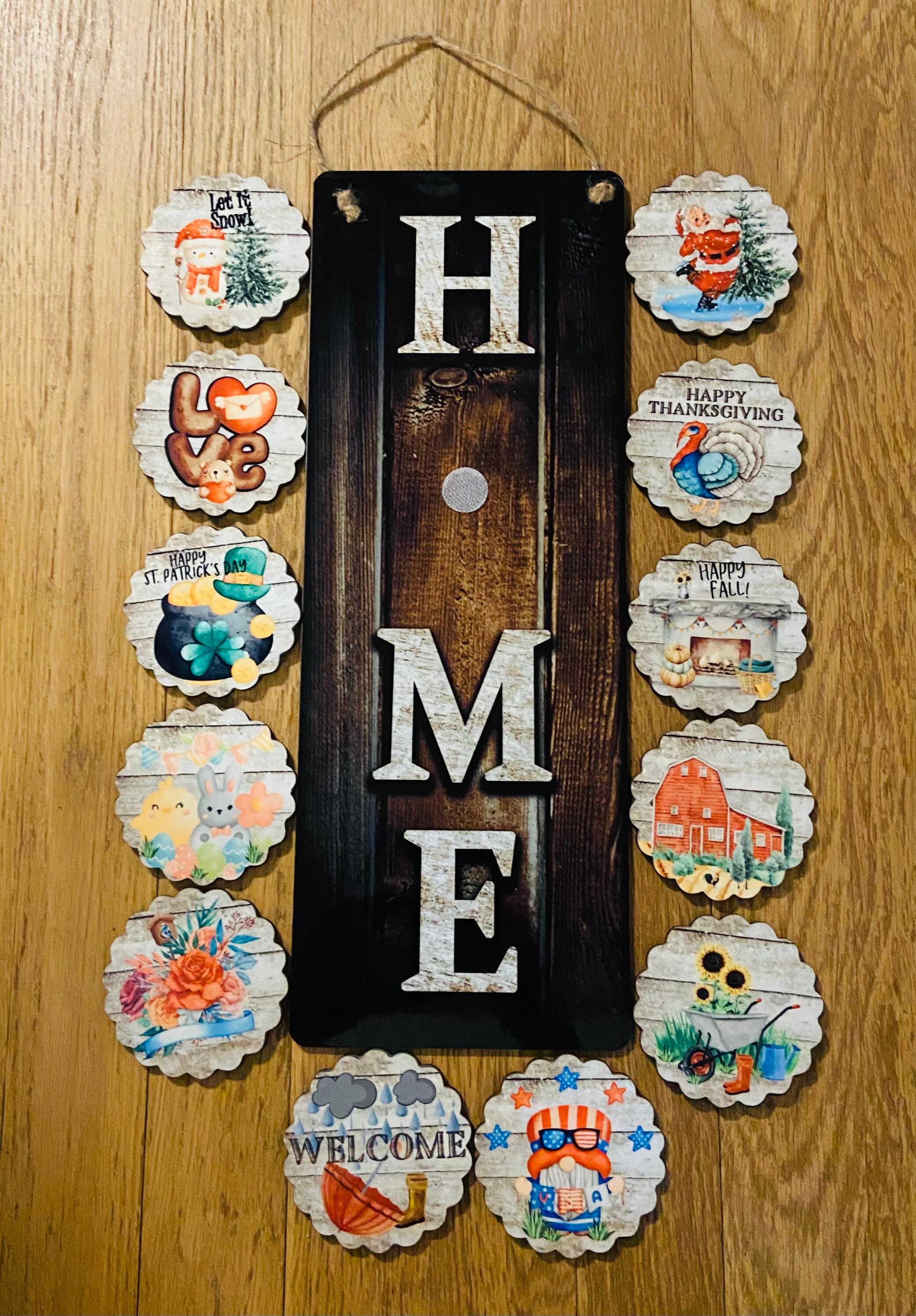Interchangeable Seasonal Home Sign Wall Hanging Door Hanging - Etsy