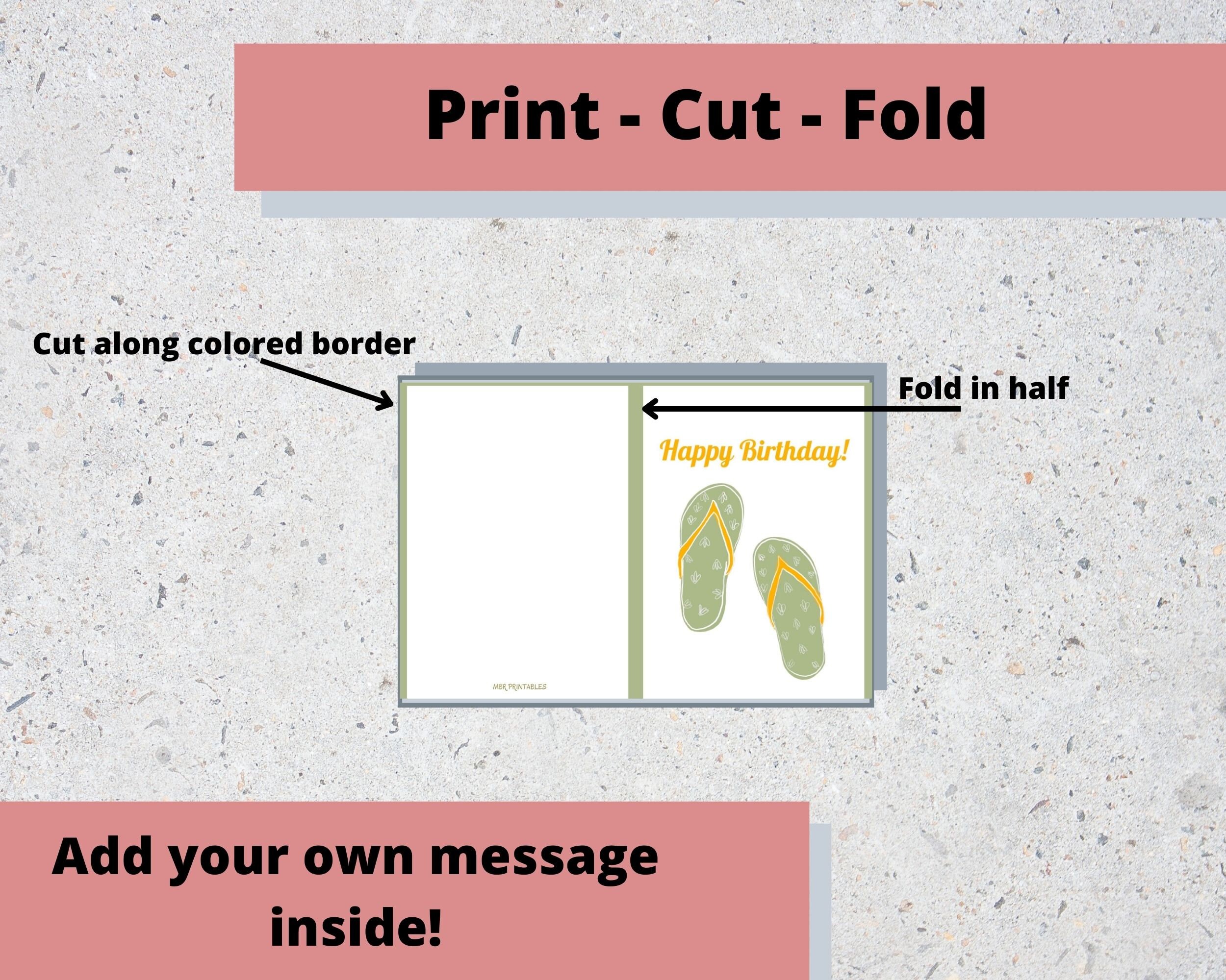 Printable Summer Birthday Card - Etsy