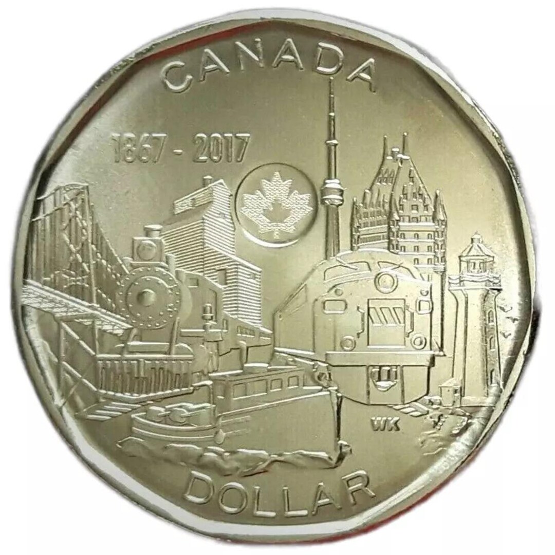 2017 Canada 150 - Connecting a Nation - BU UNC Uncirculated Loonie!! - Etsy