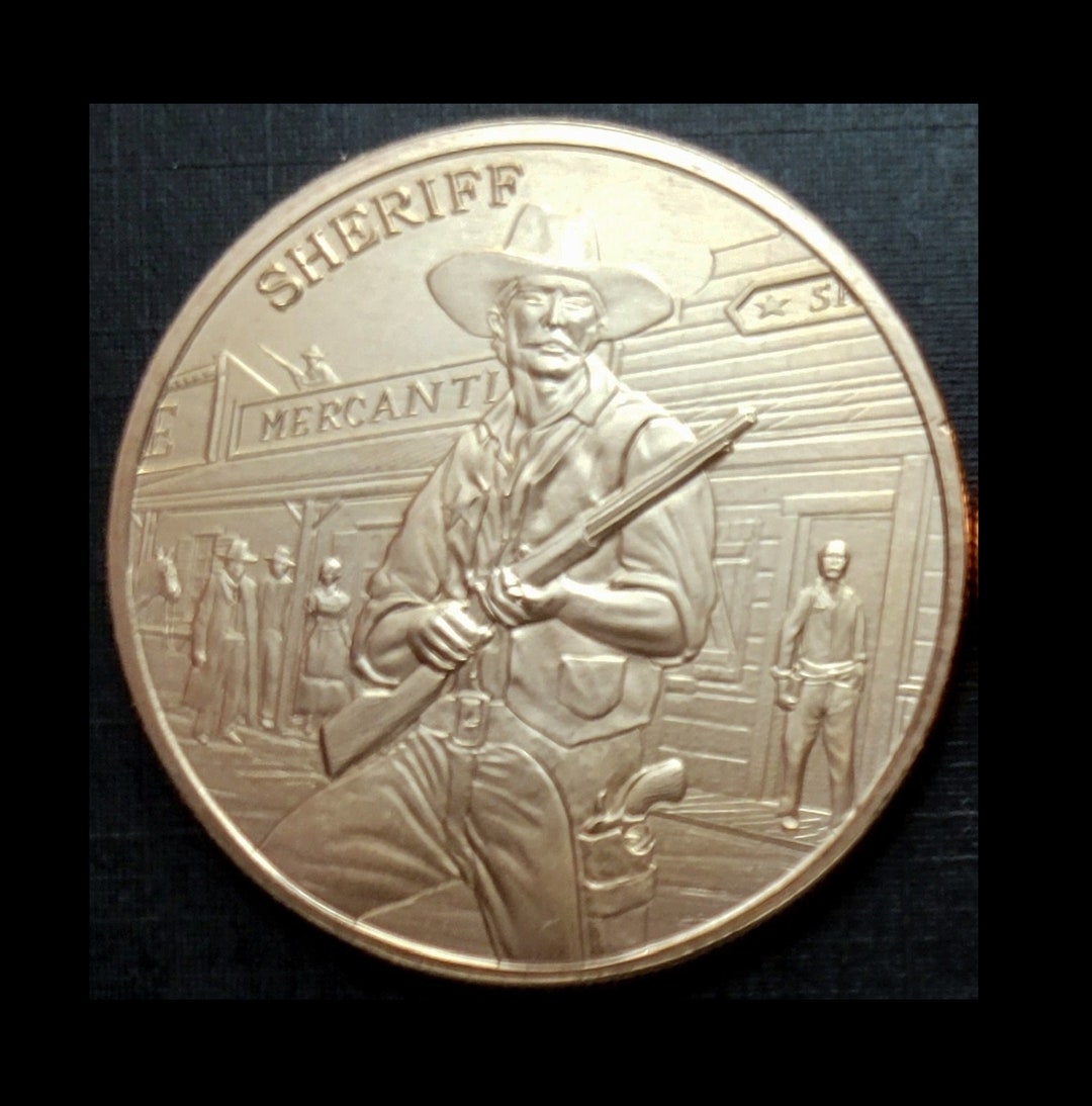 Sheriff - 1oz. Pure Copper Bullion Round!! - Etsy