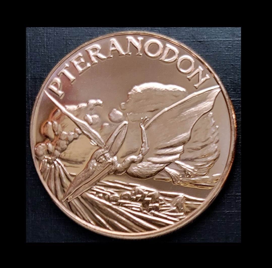 Dinosaurs - Pteranodon 1oz. Pure Copper Bullion Round!! - Etsy