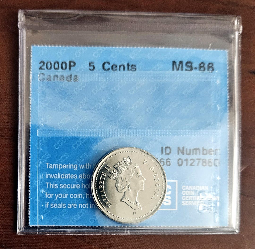 Canada 2000P Five Cent Piece Super Gem Uncirculated CCCS Certified MS ...