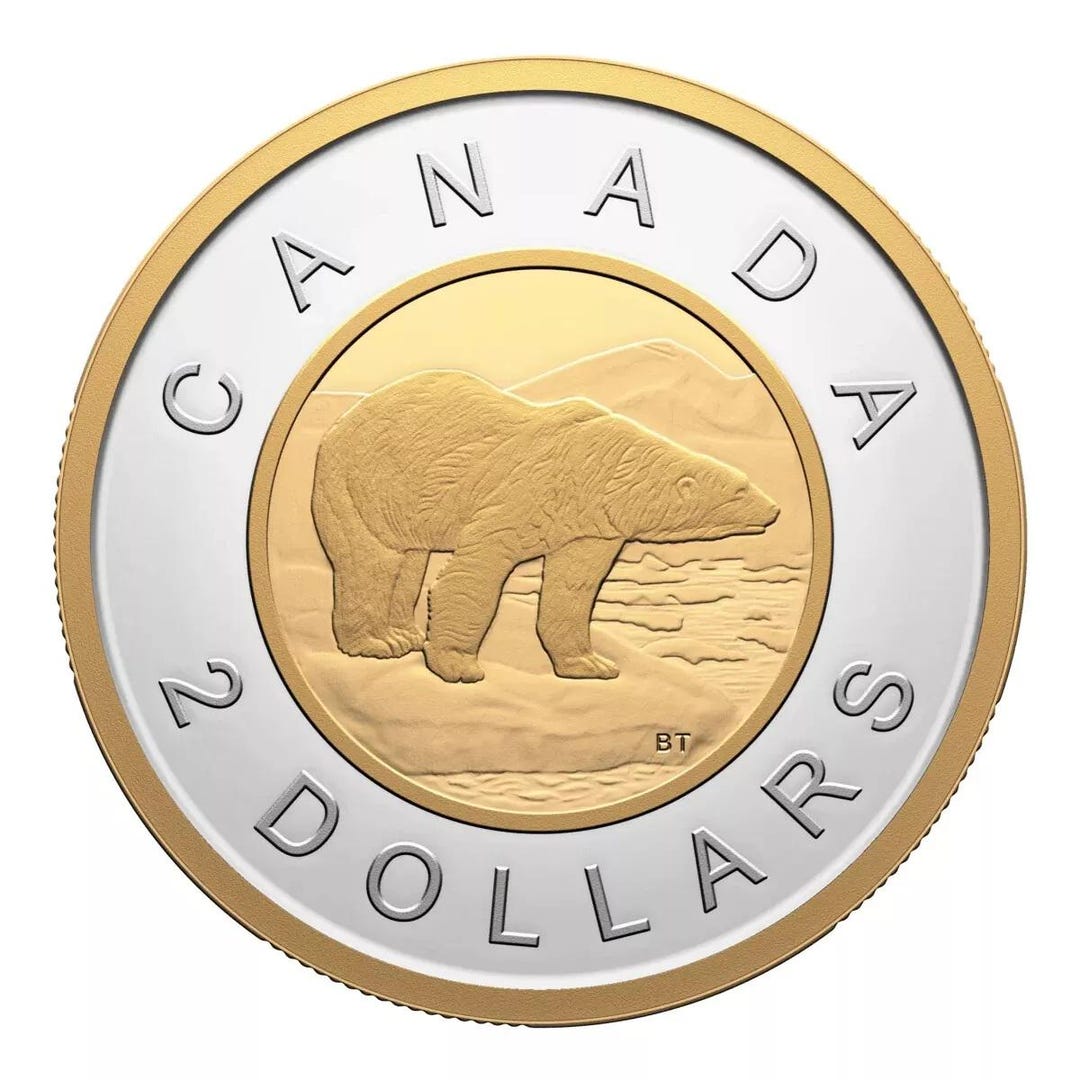 Canada 2025 Fine Silver Gold Plated Proof Toonie - Etsy