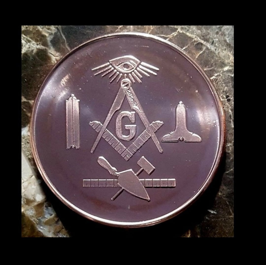 Masonic Symbols 1oz. Pure Copper Bullion Round!! - Etsy