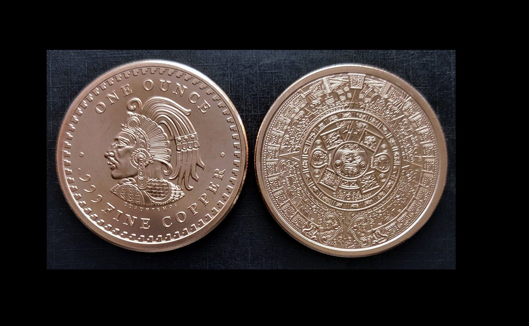 Aztec Calendar - 1oz. Pure Copper Bullion Round!! - Etsy