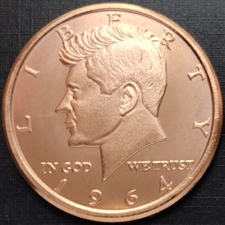 John F. Kennedy (JFK) 1oz. Pure Copper Bullion Round!! - Etsy