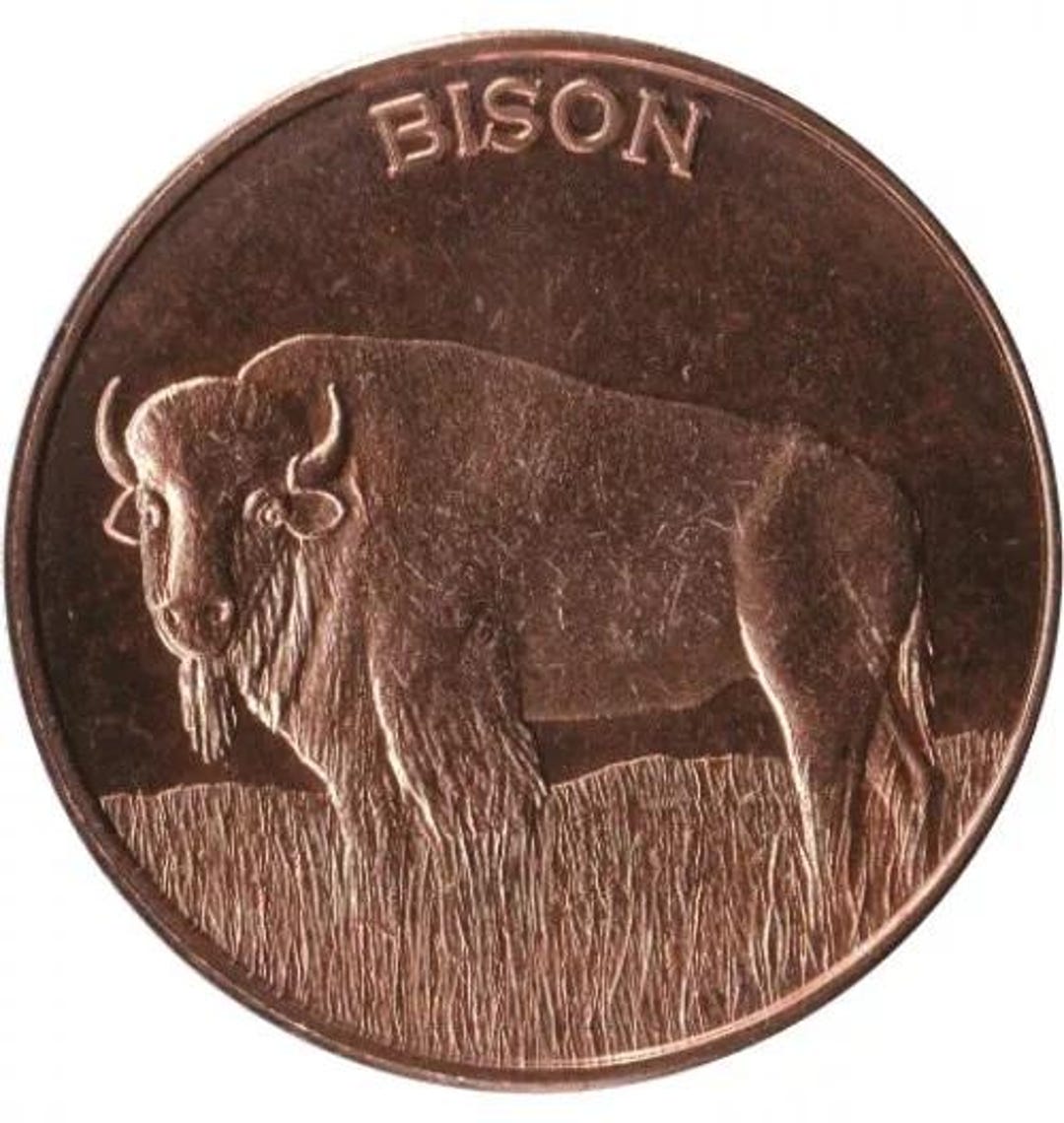 20 X Bison - 1oz. Pure Copper Bullion Rounds!! - Etsy