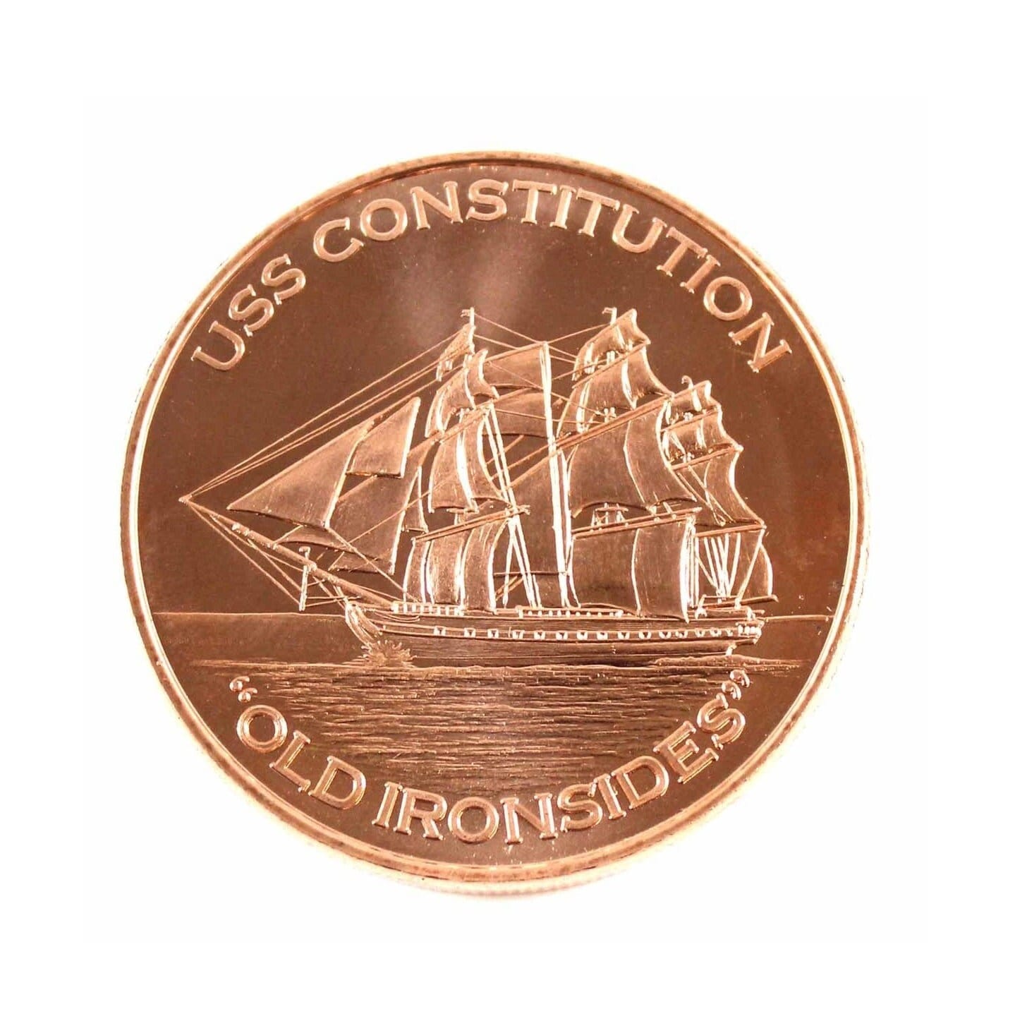 USS Constitution "old Ironsides" - 1oz. Pure Copper Bullion Round!! - Etsy
