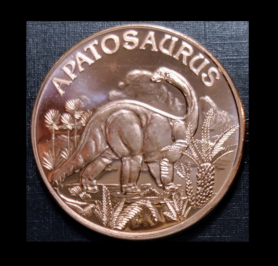 Dinosaurs - Apatosaurus 1oz. Pure Copper Bullion Round!! - Etsy