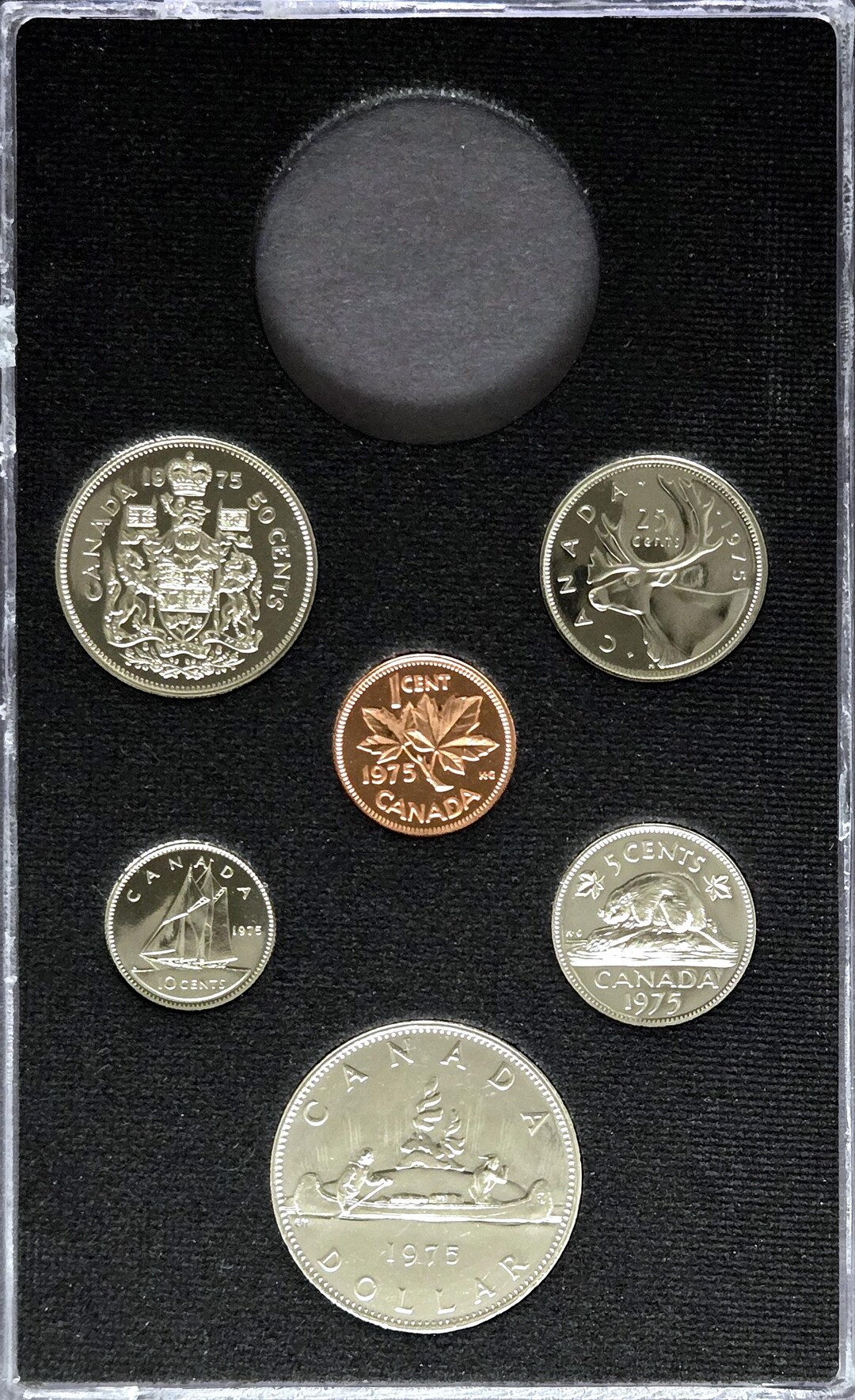 Canada 1975 Six Coin Specimen Set in Acrylic Plastic Holder!! - Etsy