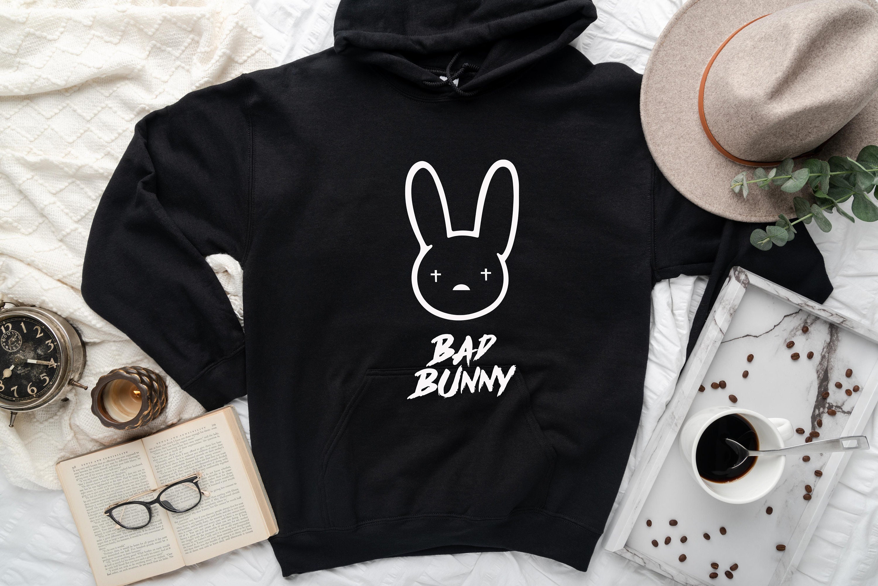 Bad Bunny Hoodie Bad Bunny Sweatshirt Bad Bunny Logo Hoodie - Etsy