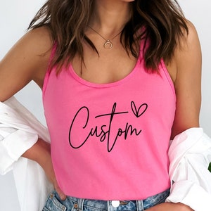 Custom Tank Top, Personalized Gift, Cute Custom Women's Tank Top ...