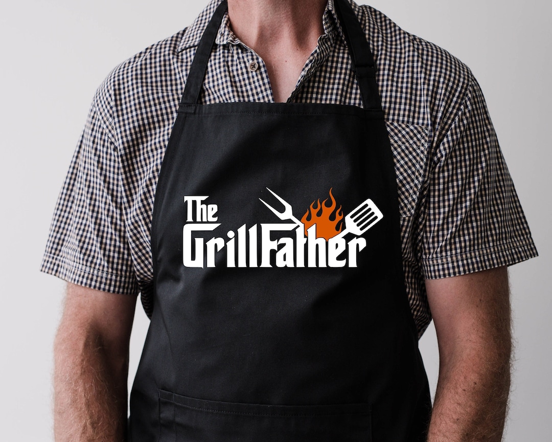 The Grillfather Apron, Grill Apron, Custom Apron, Personalized Apron ...
