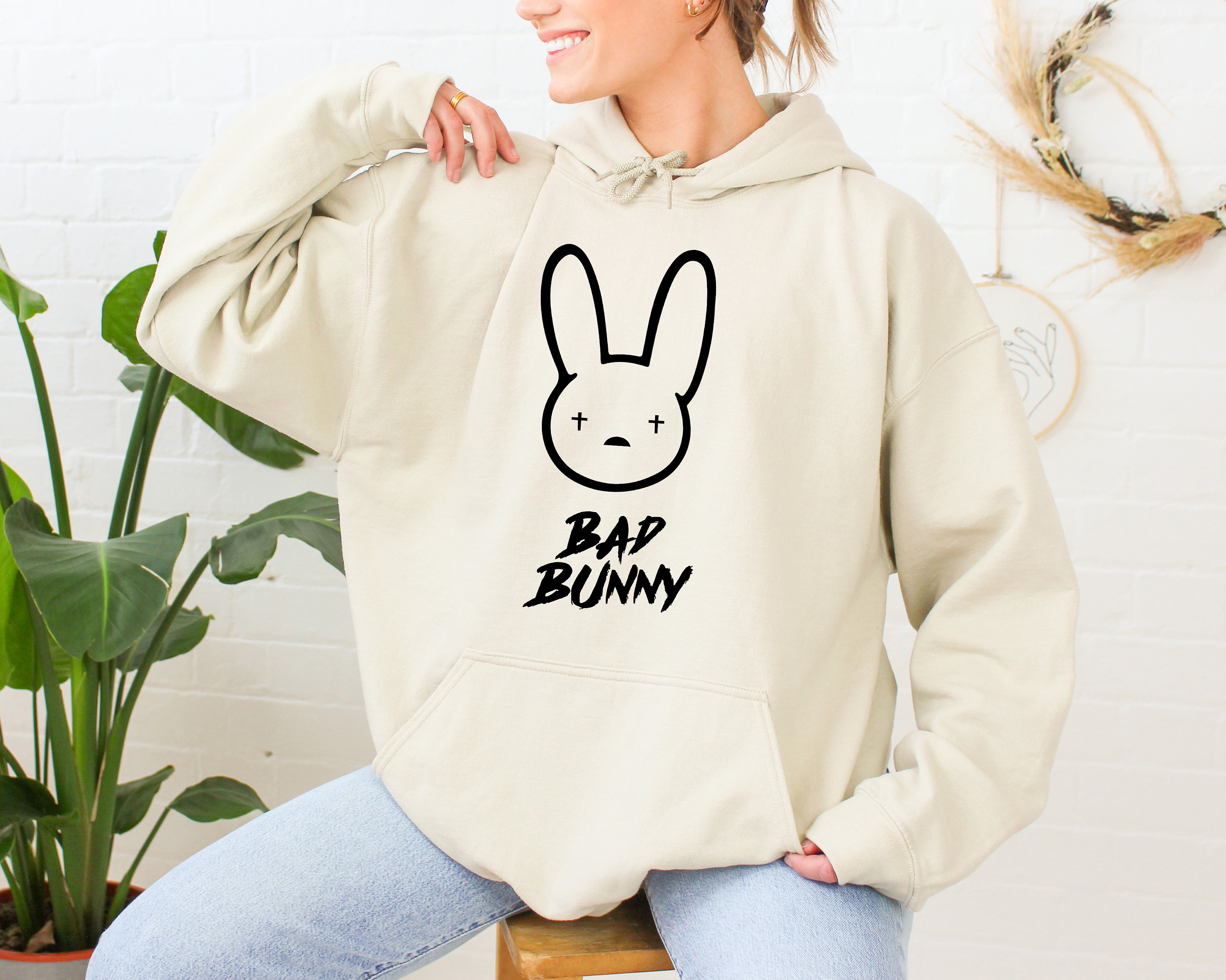Bad Bunny Hoodie Bad Bunny Sweatshirt Bad Bunny Logo Hoodie - Etsy