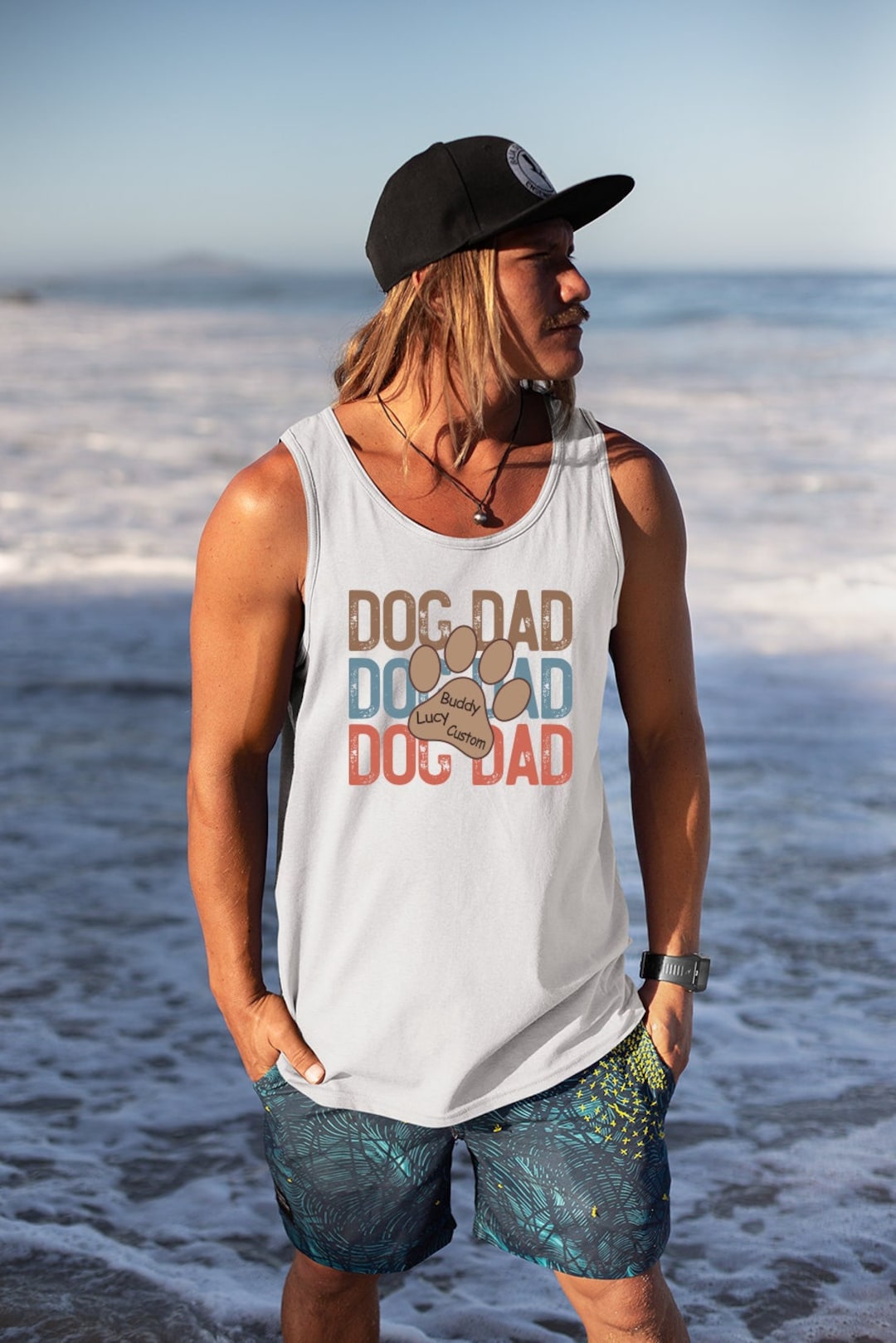 Custom Dog Dad Tank Top, Personalized Dog Dad Tank Top, Fathers Day ...