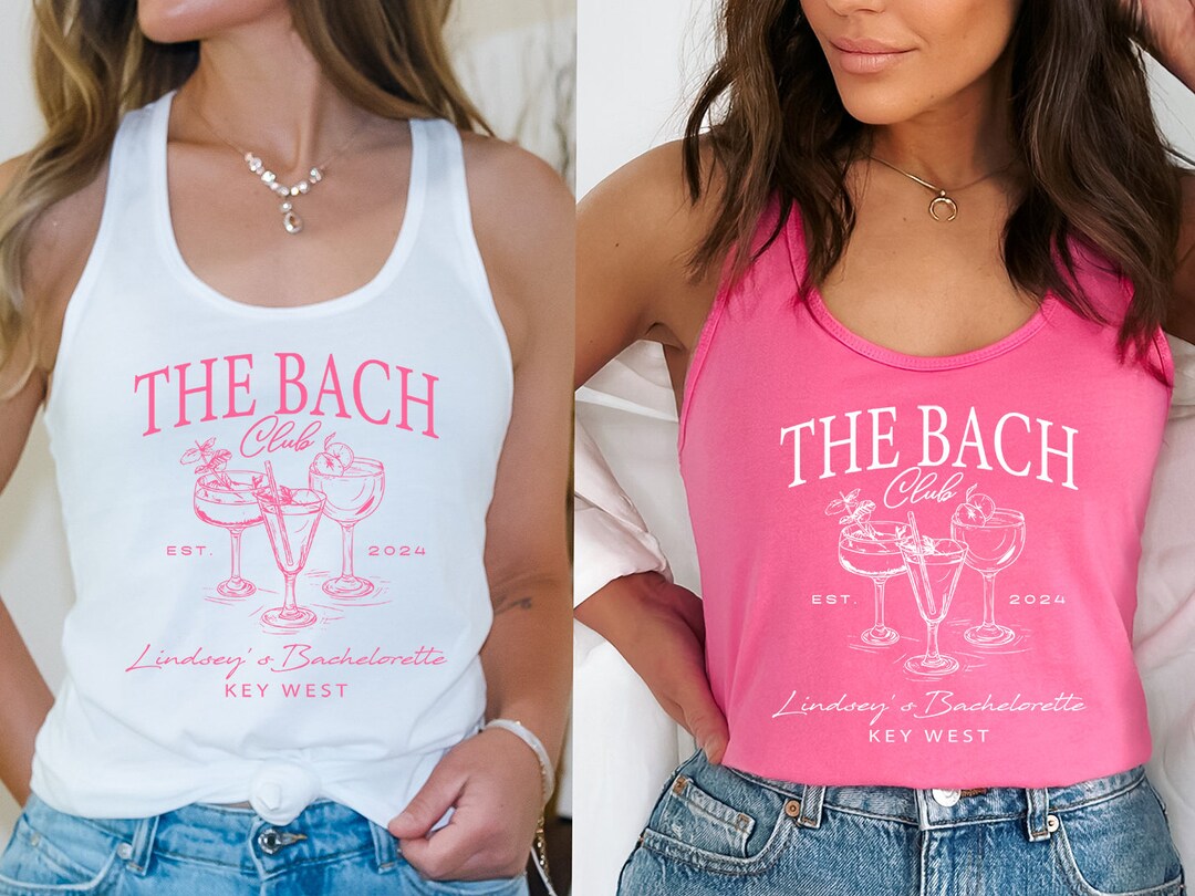 Custom Bachelorette Party Tank Tops, Luxury Bach, Bachelorette Merch ...