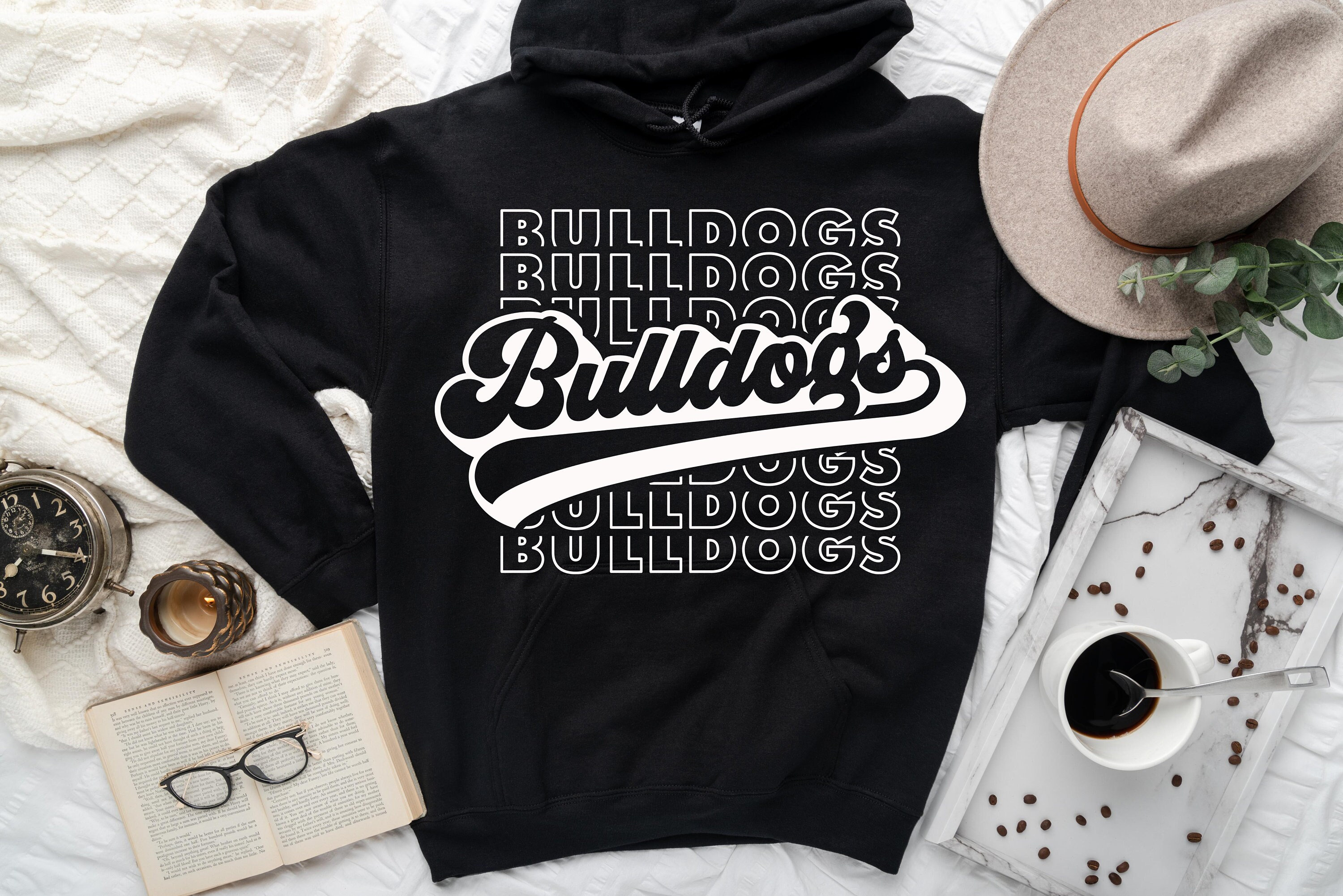 Bulldogs Hoodie Mascot Team Hoodie Bulldogs Mascot - Etsy