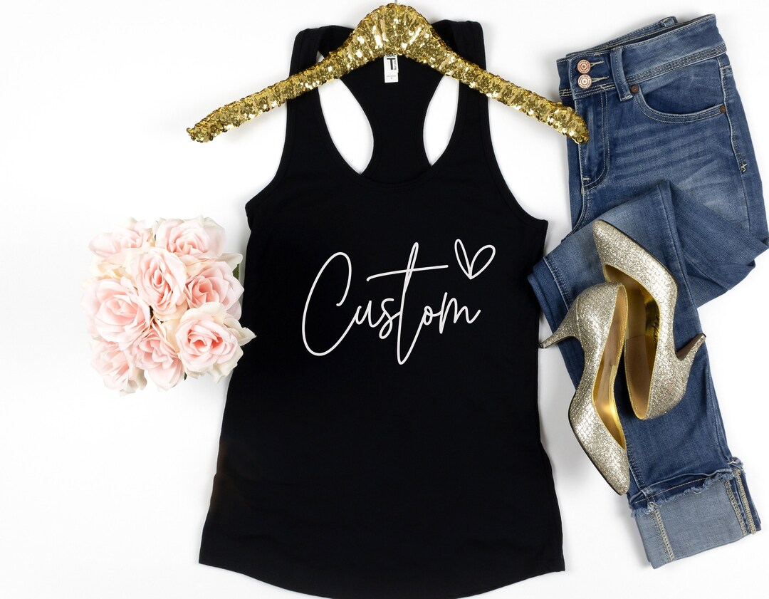 Custom Tank Top, Personalized Gift, Cute Custom Women's Tank Top ...