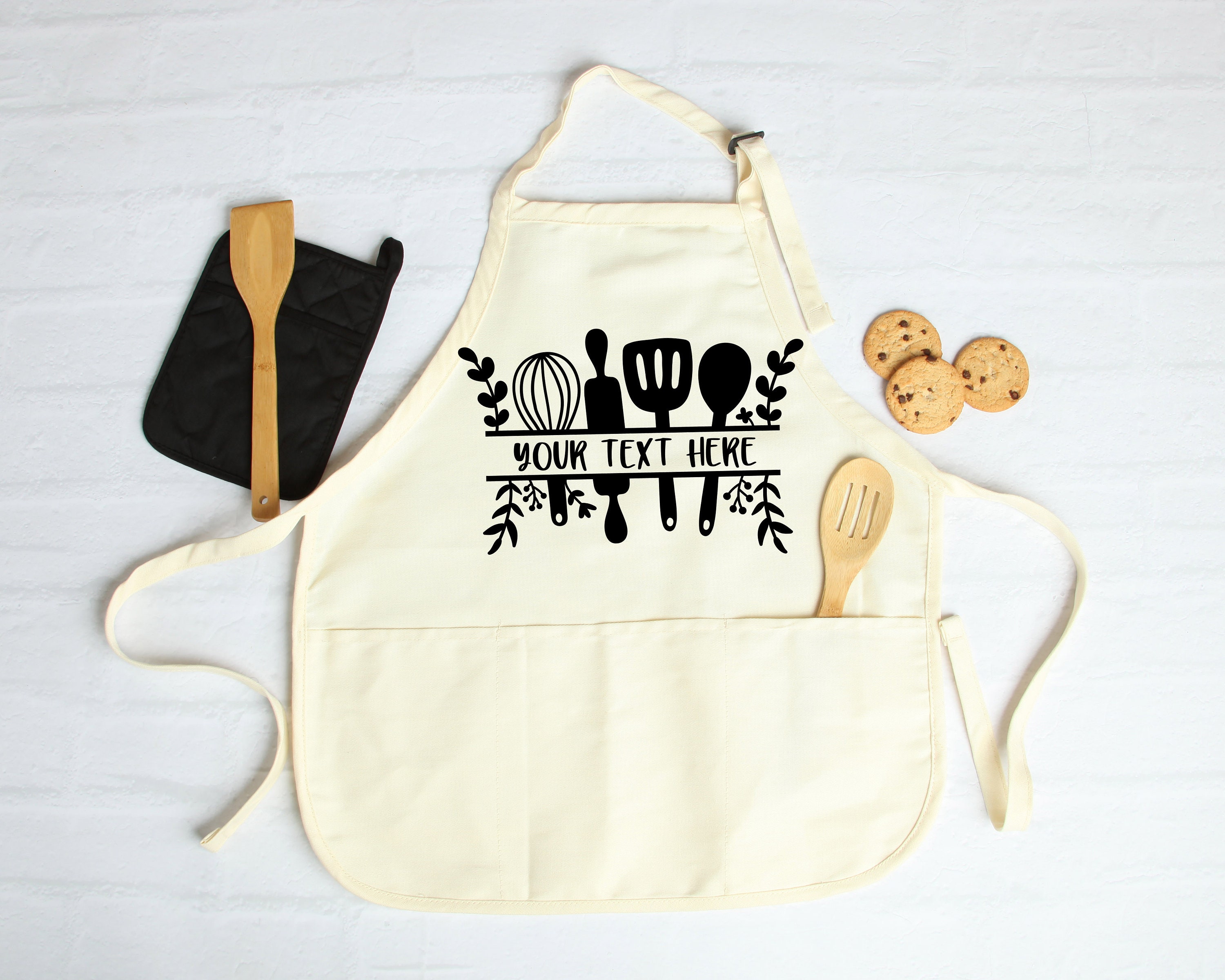 Personalized Apron Add Your Own Text Custom Logo Apron - Etsy
