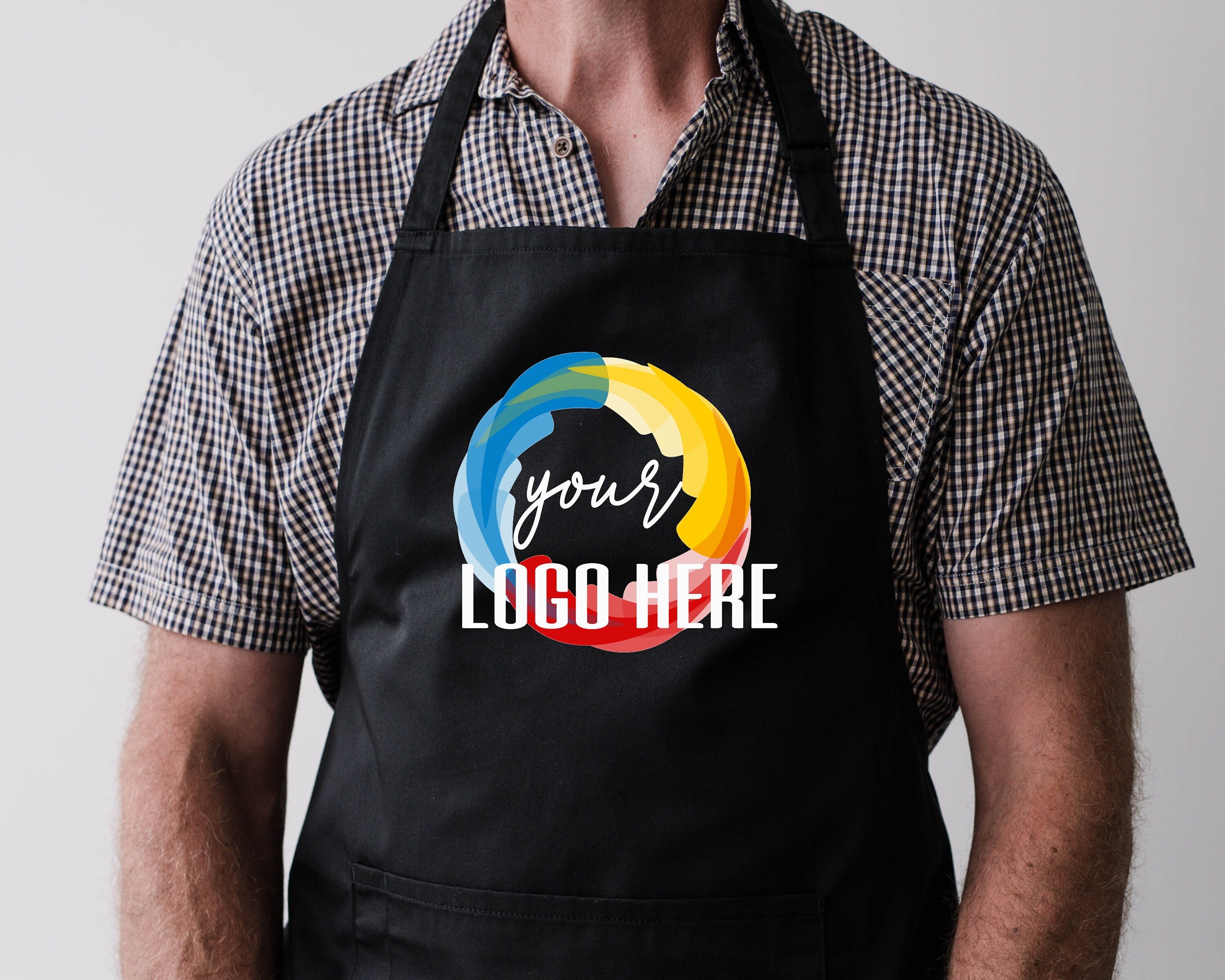 Logo Apron Personalized Apron With Pockets Custom Apron - Etsy