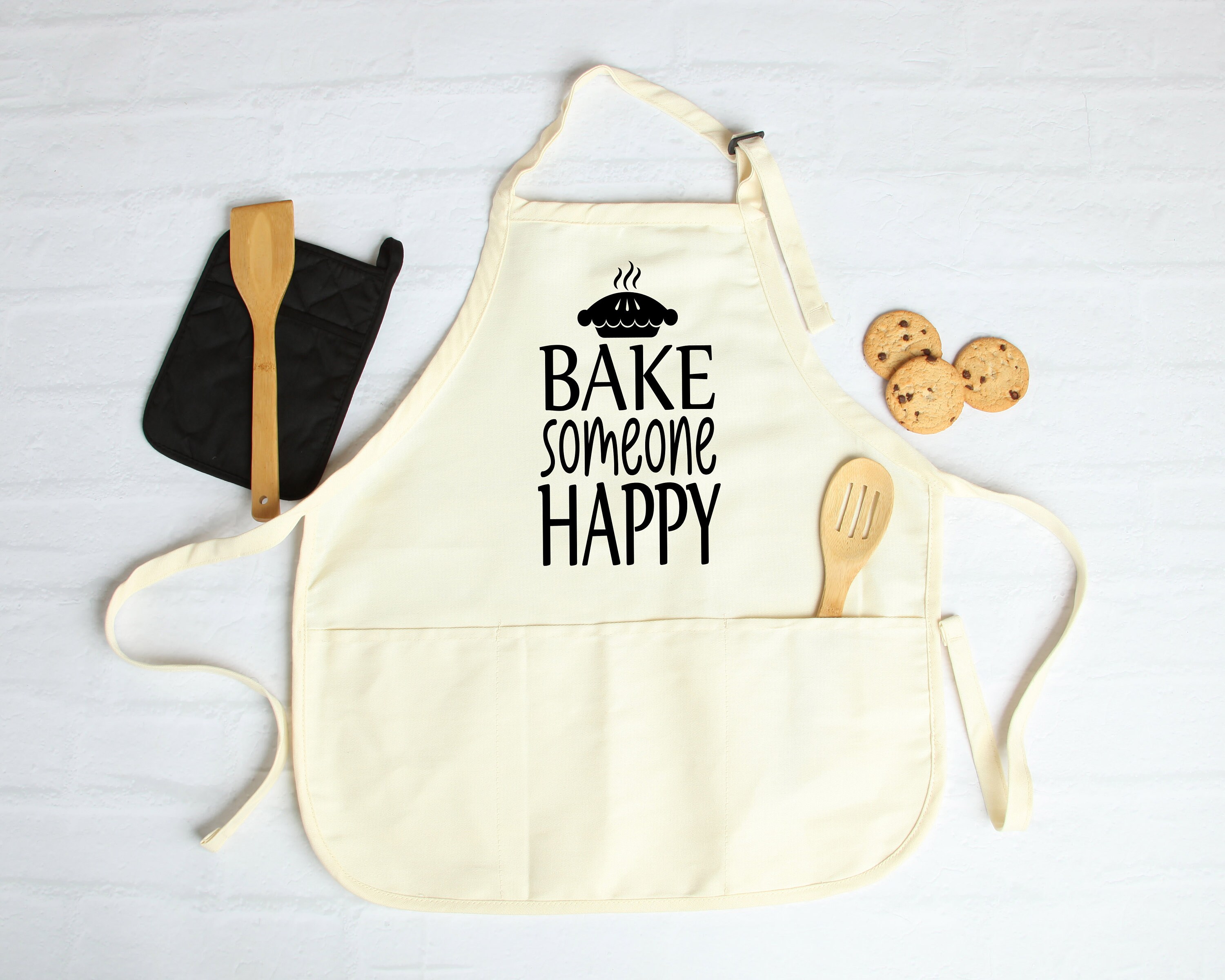 Bake Adjustable Apron With Pockets , Cute Baking Gifts for Baker Woman ...