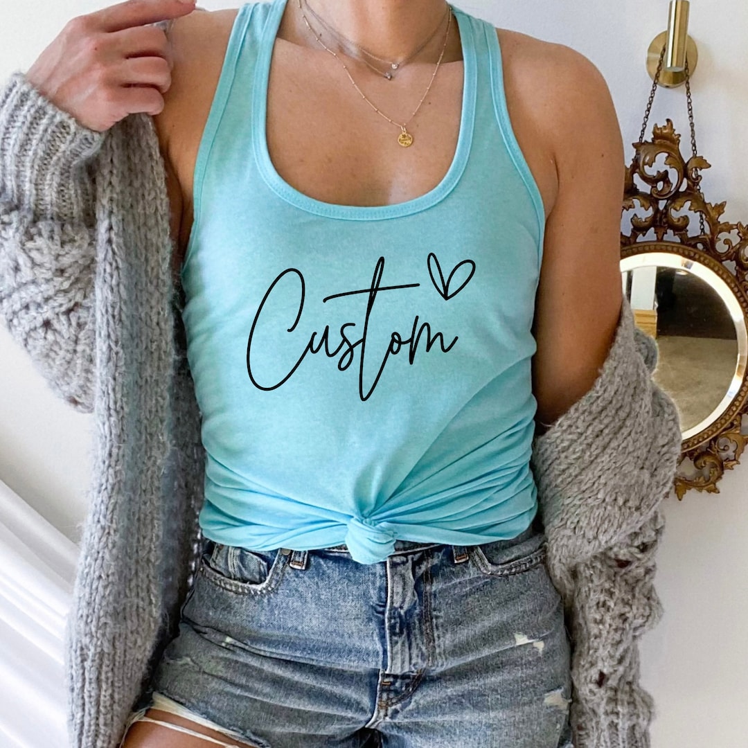 Custom Tank Top, Personalized Gift, Cute Custom Women's Tank Top ...