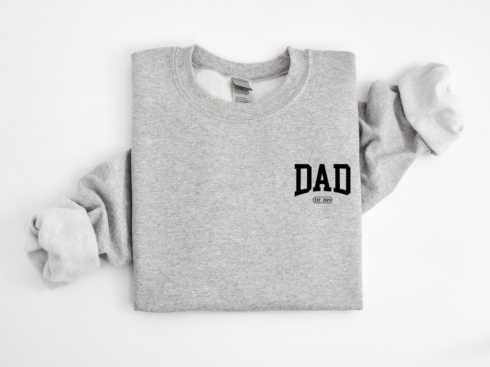 Custom Dad Est. Sweatshirt, Baby Announcement Shirt, Dad Eat Shirt, Dad ...