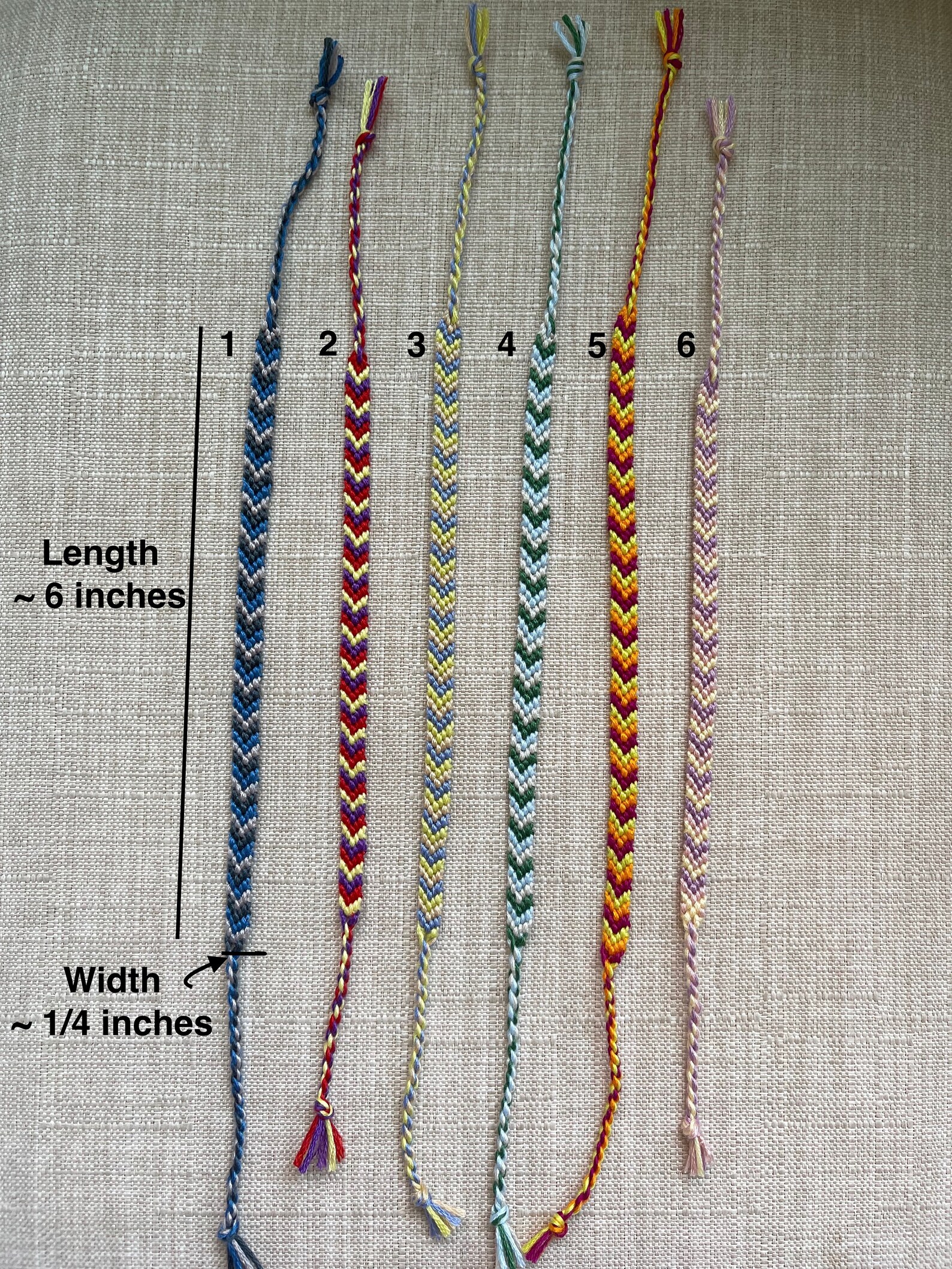 Customizable Chevron Friendship Bracelets - Etsy