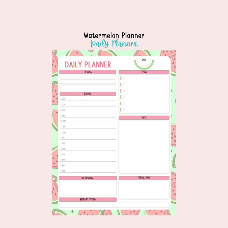 Watermelon Planner 2022-23 Watermelon Calendar 2023 2024 - Etsy Australia