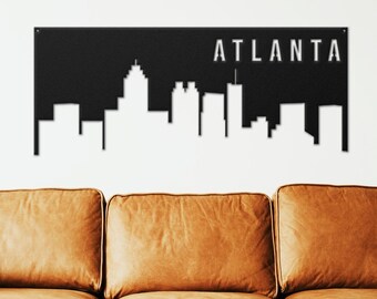 Atlanta Skyline Metal Art - Etsy