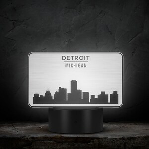 Detroit Skyline Neon Sign - Etsy