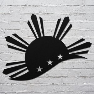 Sun With Star Wall Art, Filipino Art Metal Sign, Philippine Flag, Gift ...