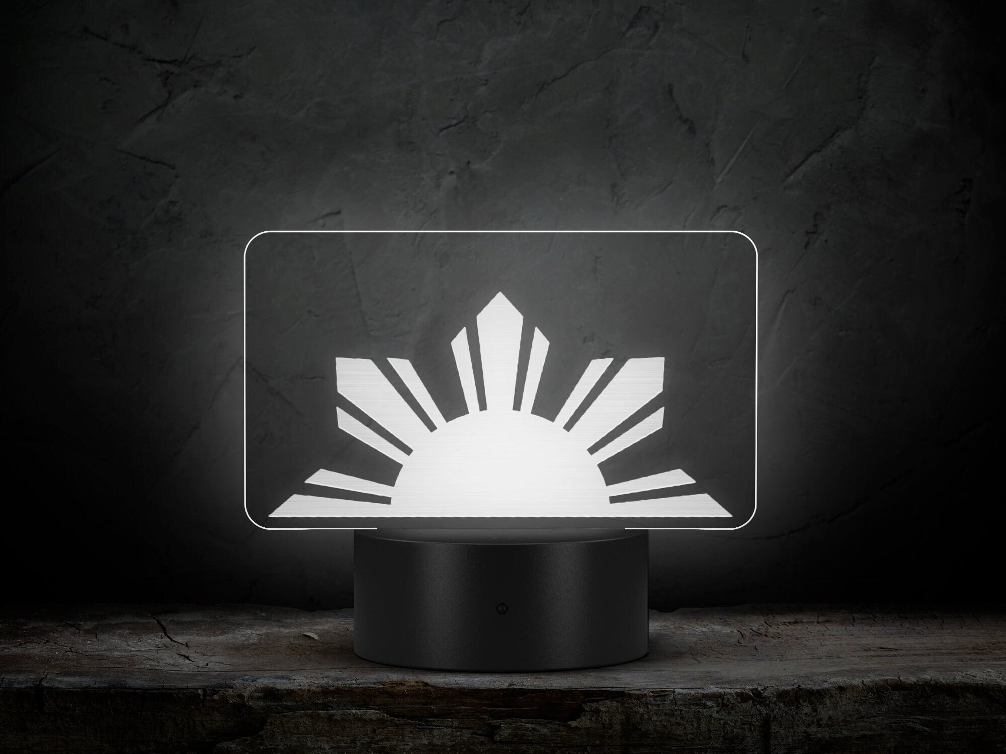 Half Sun LED Acrylic Sign, Filipino Sign - Etsy