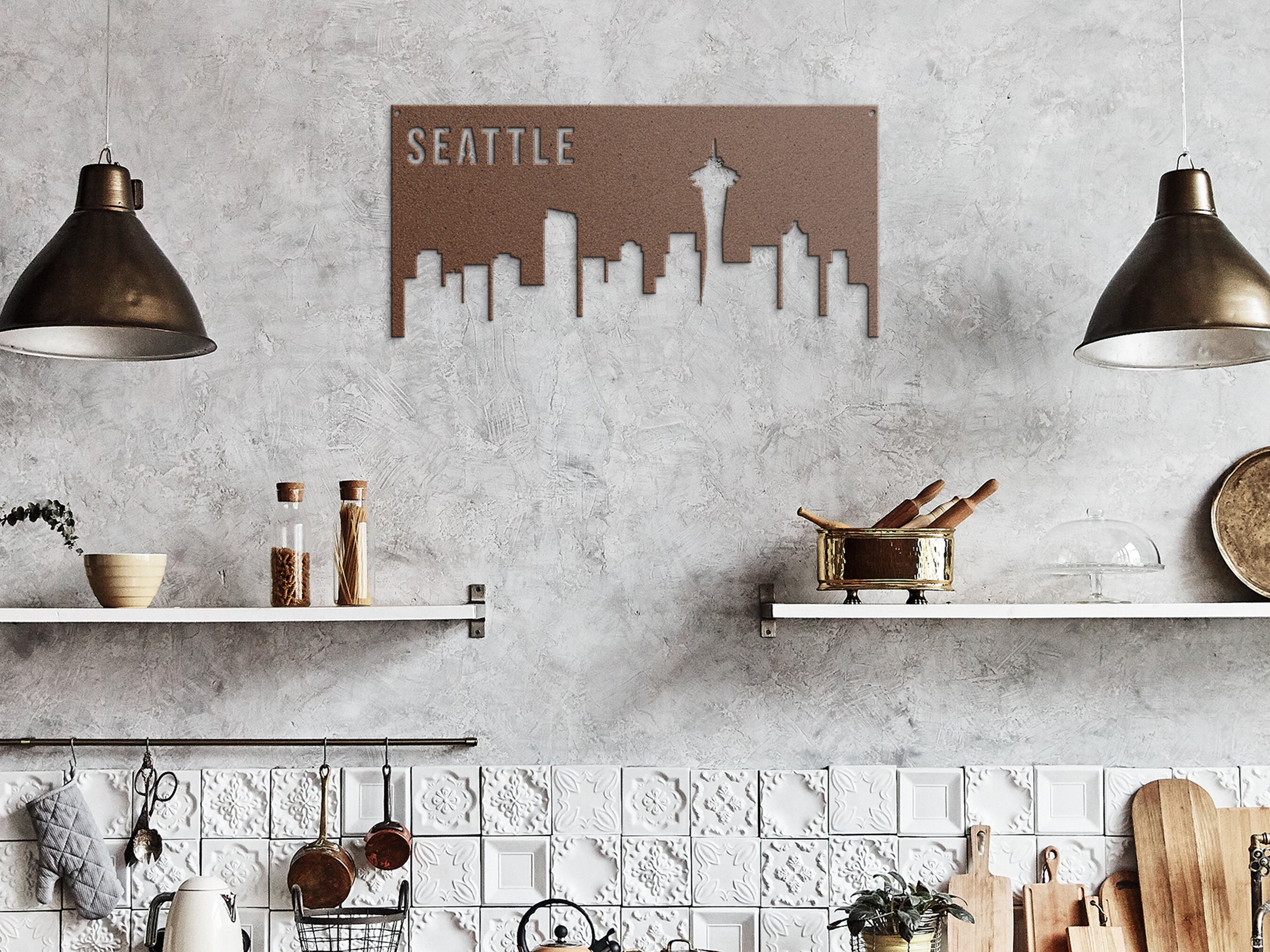 Seattle Metal Wall Art Cityscape Wall Art Personalized Metal - Etsy