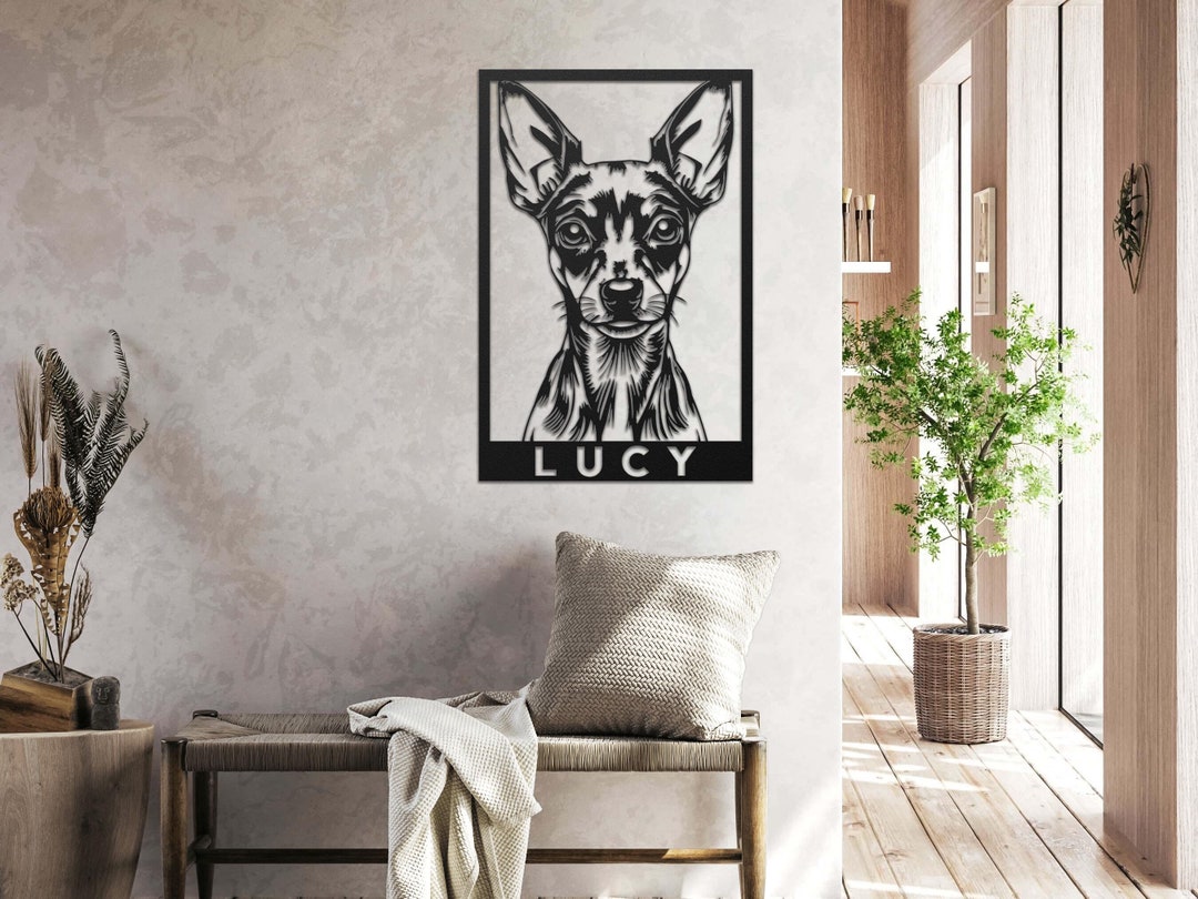 Personalized Metal Dog Sign, Custom Steel Pet Name Art, Dog Wall Decor ...