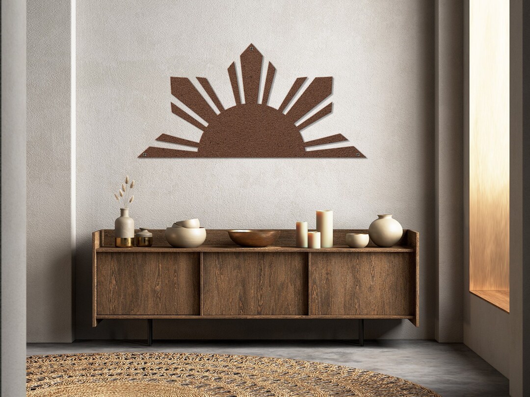 Half Sun Metal Art, Sunshine Wall Art, Summer Metal Sign, Gift for ...